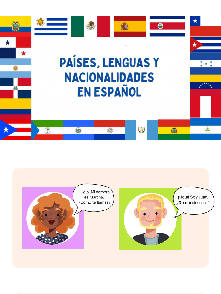 Países, Lenguas y Nacionalidades en Español ESTE | PDF