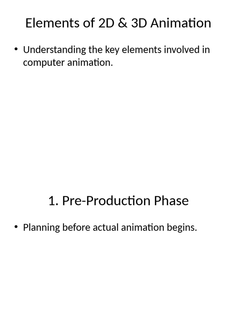 Elements of Animation | PDF