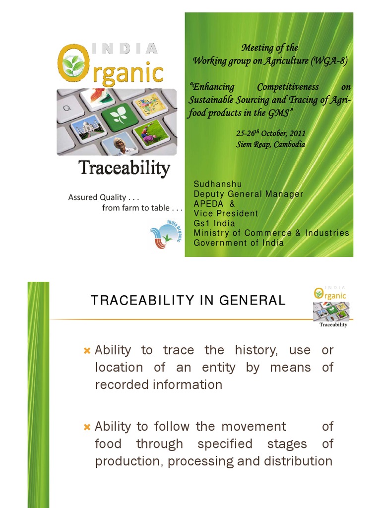 12 TRACENET-Organic - Traceablity System - Sudhanshu | PDF | Food ...