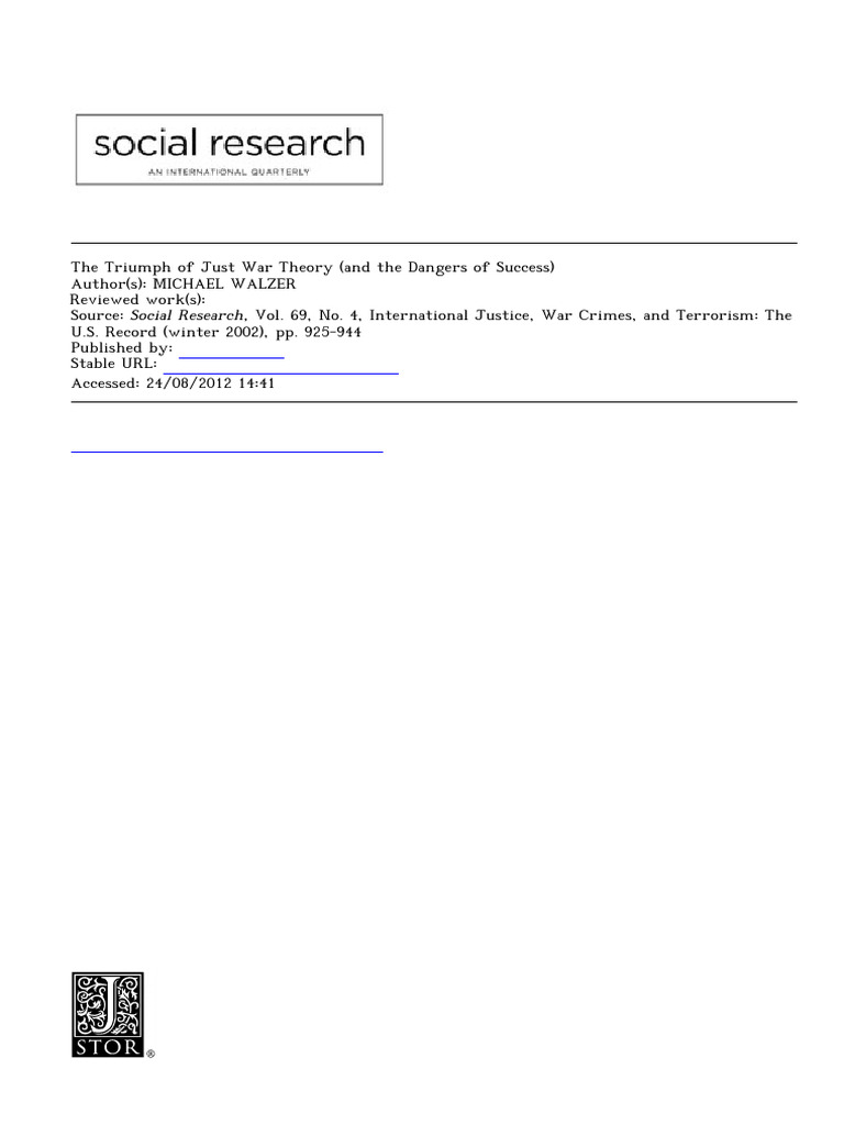 Just War Theory: Success and Risks | PDF | Military | Conflicts