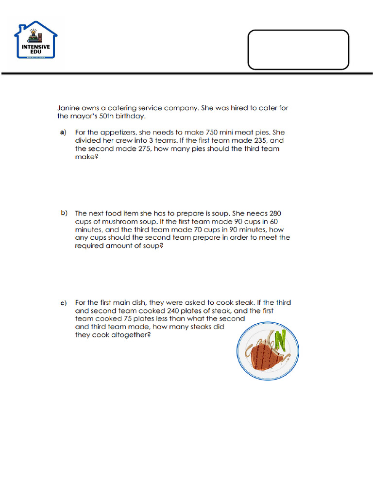 Grade 3 Math Addition & Subtraction Word Problems | PDF