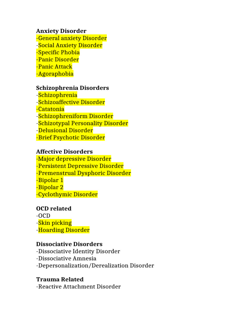 Disorders | PDF