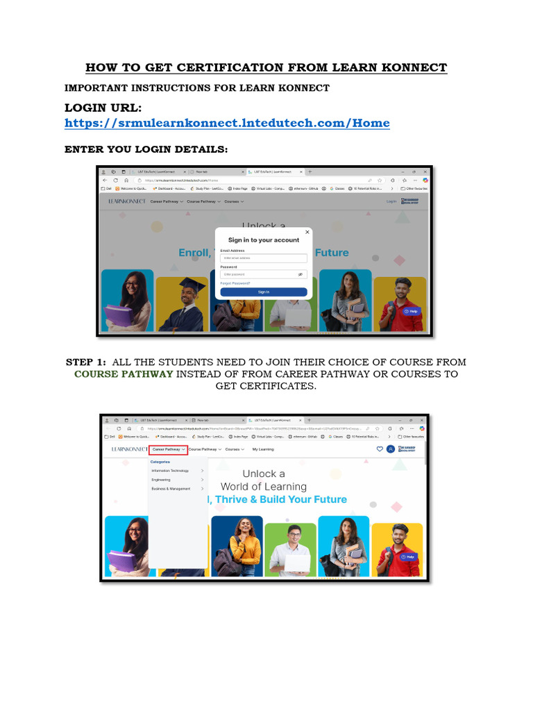 How To Get Certification From Learn Konnect | PDF