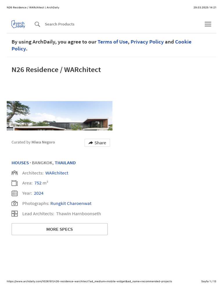 N26 Residence: WARchitect - ArchDaily | PDF