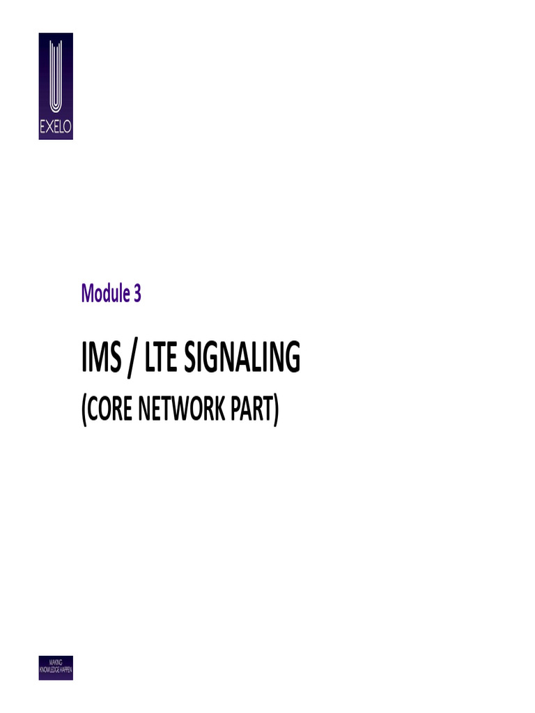 3 IMS-LTE Signaling | PDF | Ip Multimedia Subsystem | Session Initiation Protocol