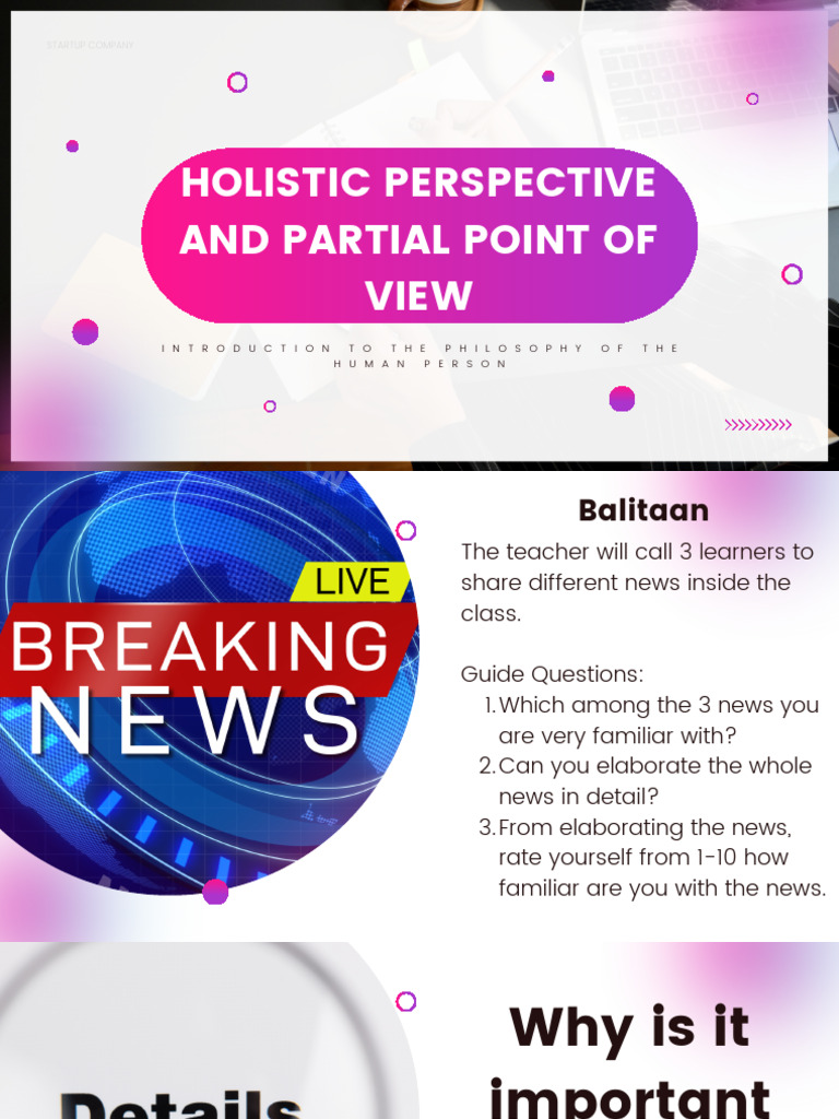 Lesson 1.3 - Holistic Perspective and Partial Point of View | PDF ...