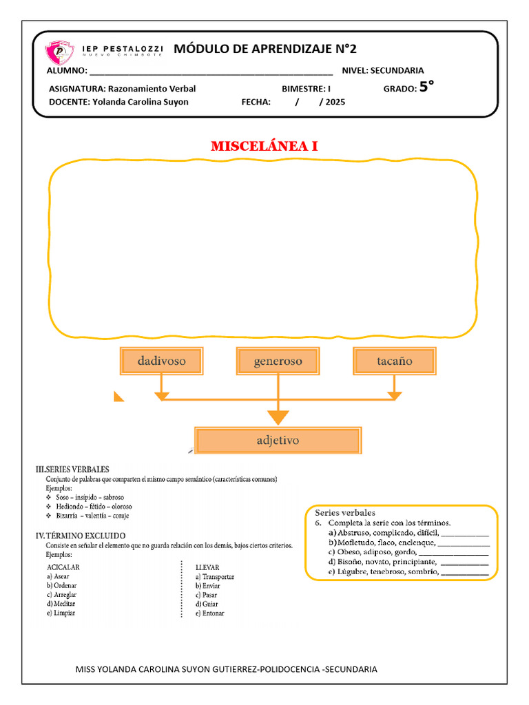 Tema 2 Quinto de Secundaria- Miscel-nea i | PDF