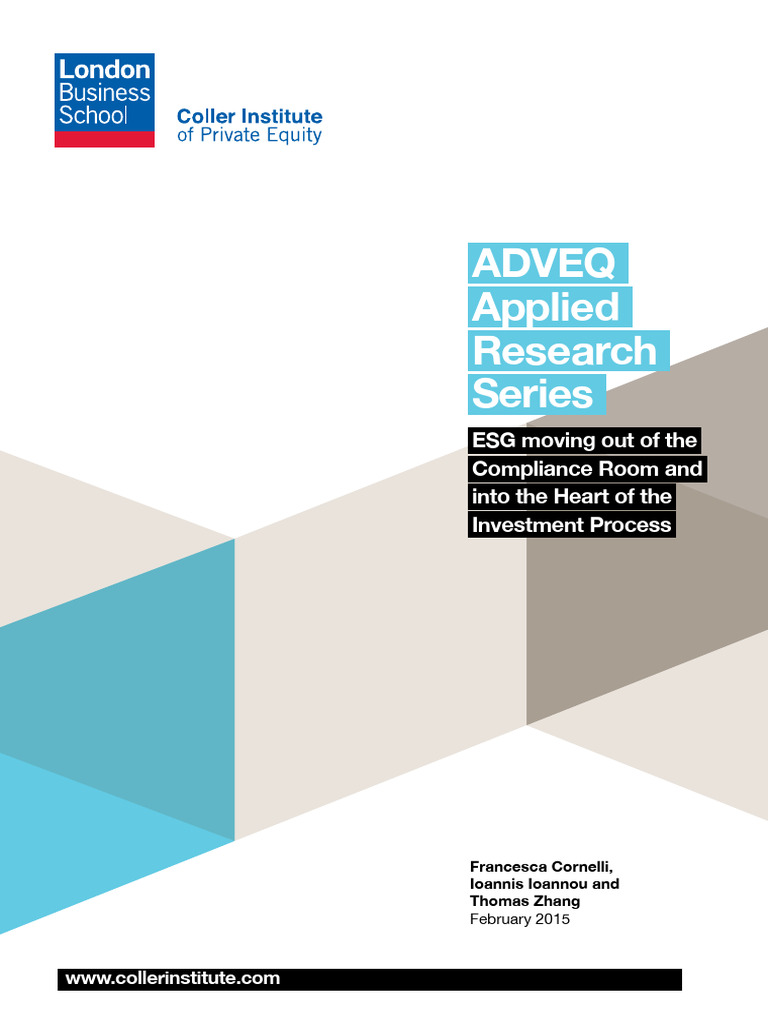 ESG Research Report Feb 2015 (Web) | PDF | Investing | Private Equity