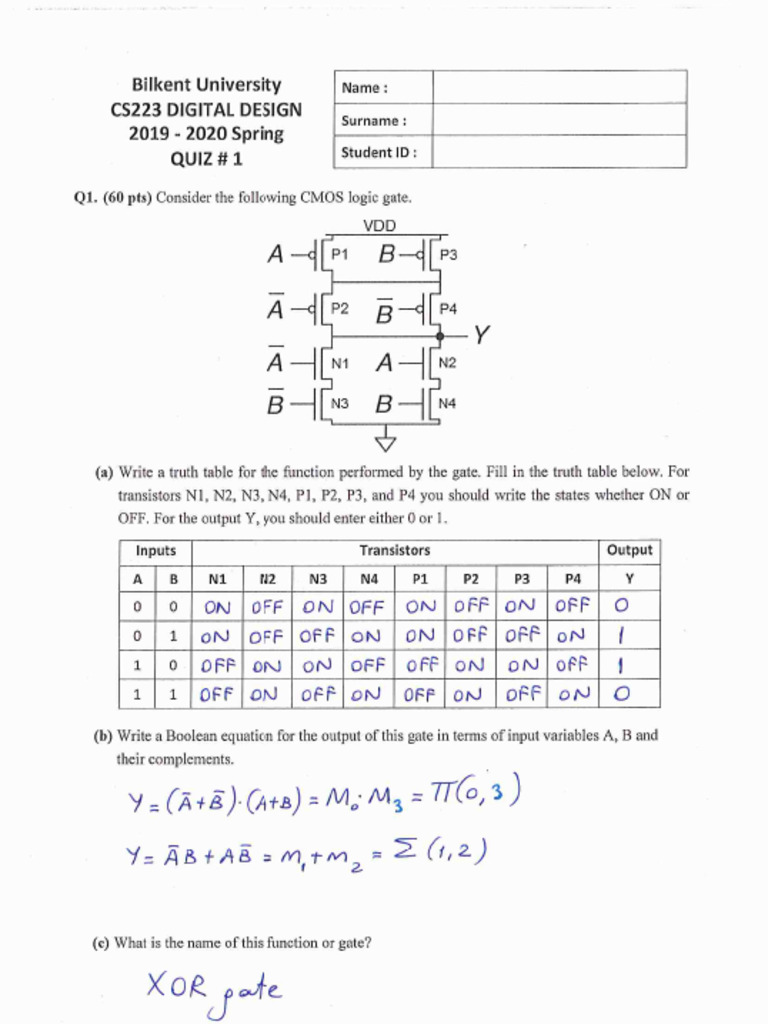 CS223 Quiz Solutions ST PDF | PDF
