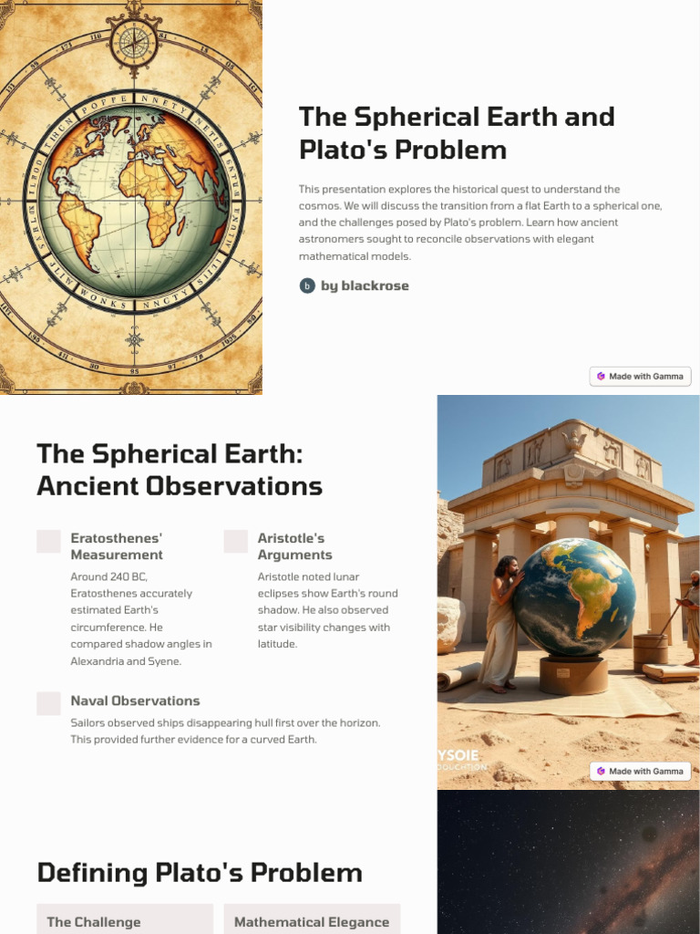 Spherical Earth and Plato's Problem | PDF | Heliocentrism | Science