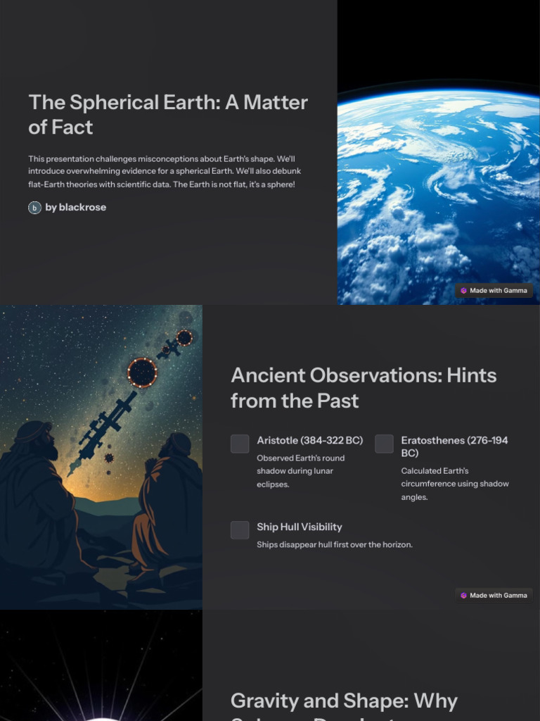 Evidence for Earth's Spherical Shape | PDF | Earth | Latitude