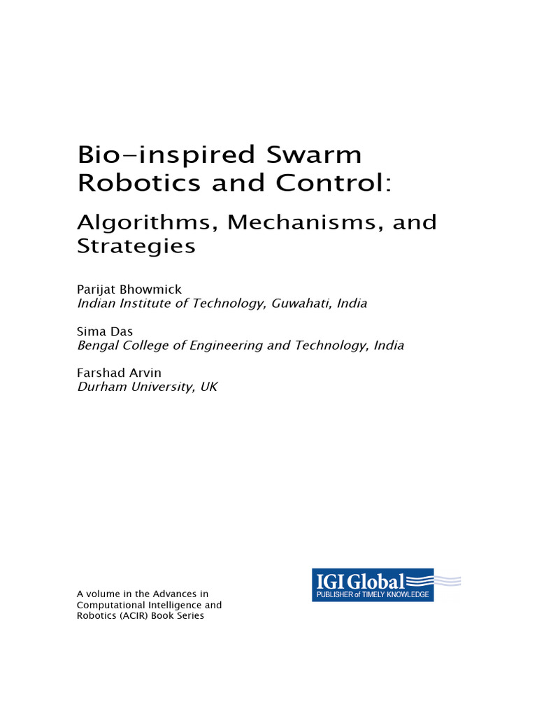 Parijat Bhowmick, Sima Das, Farshad Arvin - Bio-Inspired Swarm Robotics and Control_ Algorithms ...
