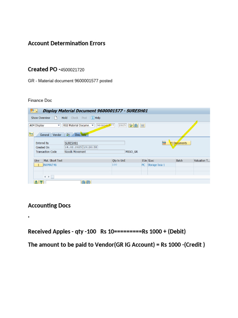 Account Determination Errors 140225 | PDF