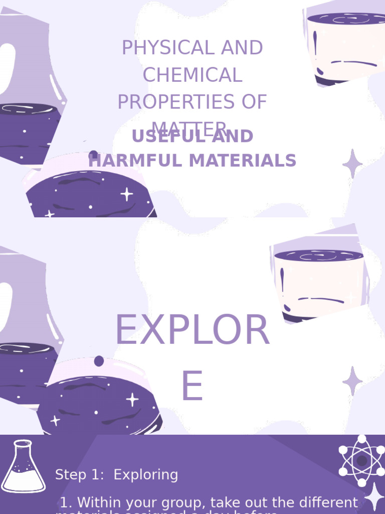 Physical and Chemical Properties of Matter Useful and Harmful | PDF ...