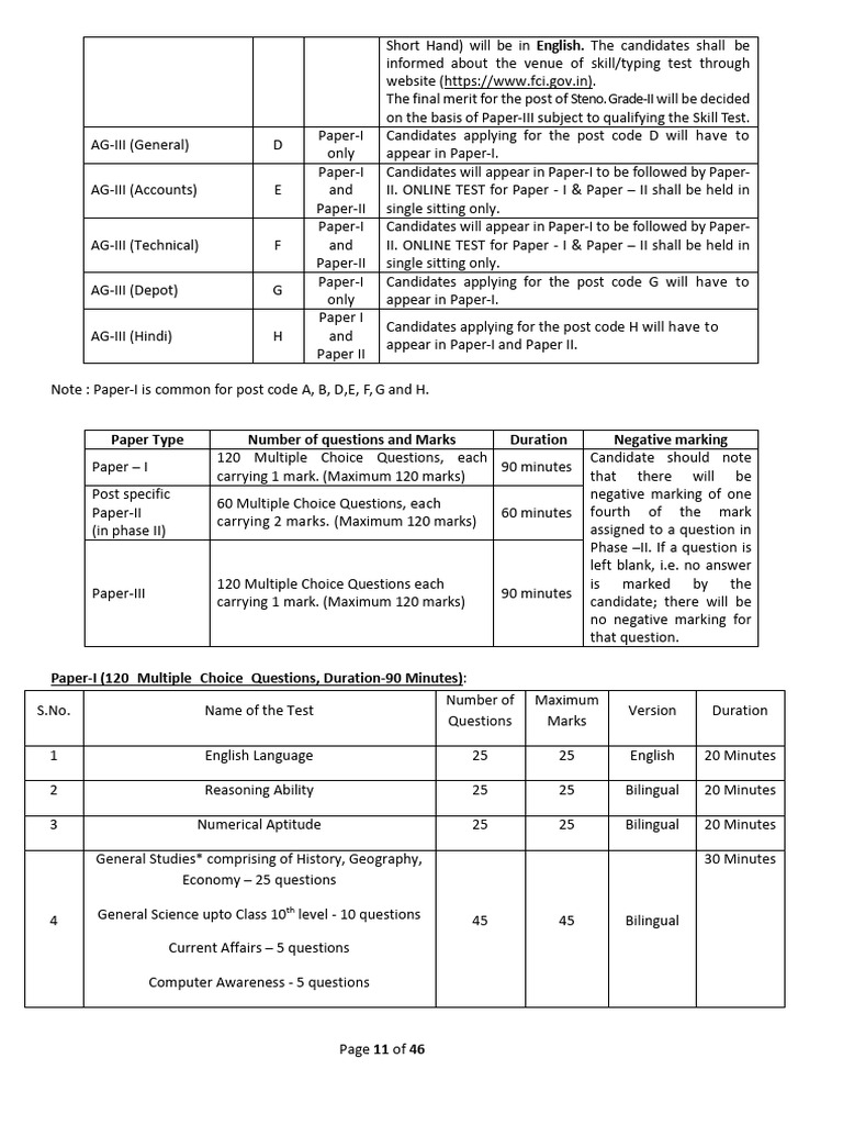 Fci Ag3 Notification 11 | PDF