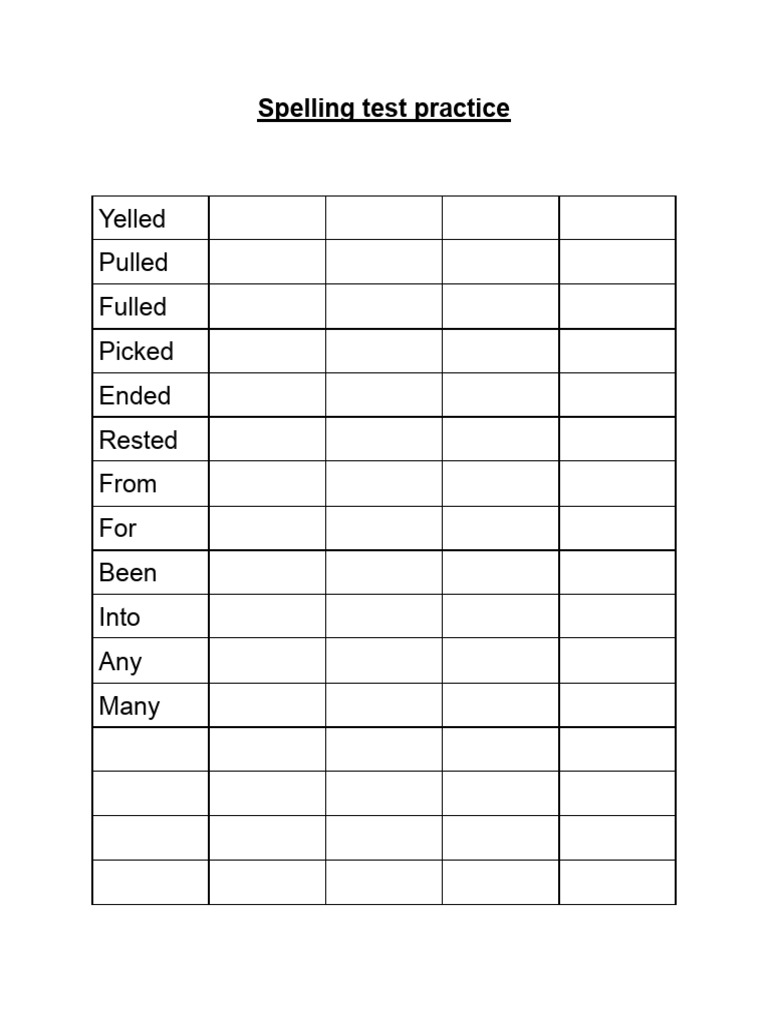 Spelling Test Practice 13 | PDF