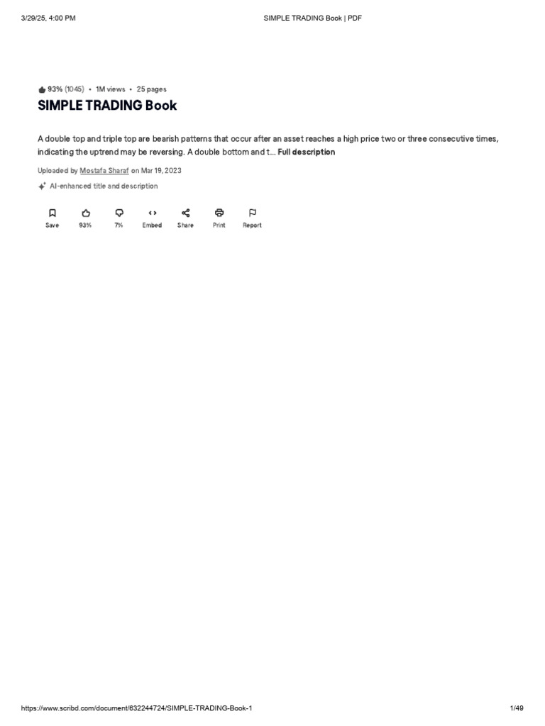 SIMPLE TRADING Book _ PDF | PDF | Scribd | Publishing