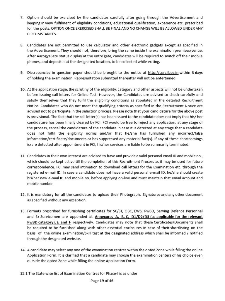 Fci Ag3 Notification 19 | PDF | Justice | Crime & Violence