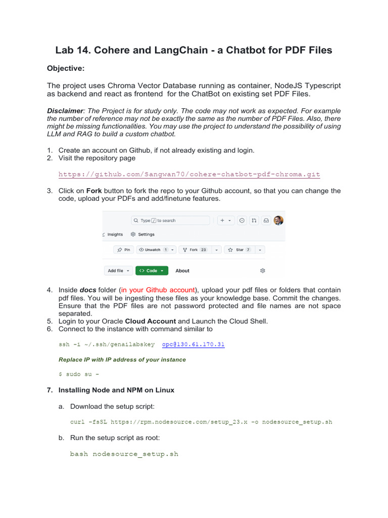 Cohere & LangChain PDF Chatbot Guide | PDF | Computing | Software