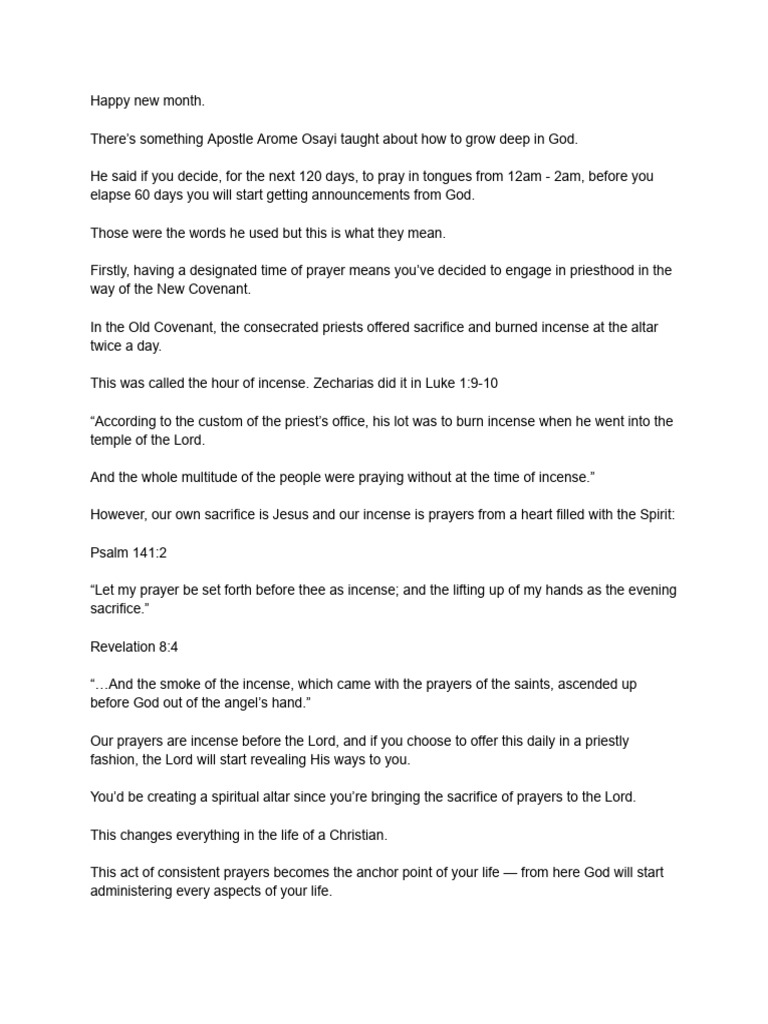 Consistent Prayer for Spiritual Growth | PDF