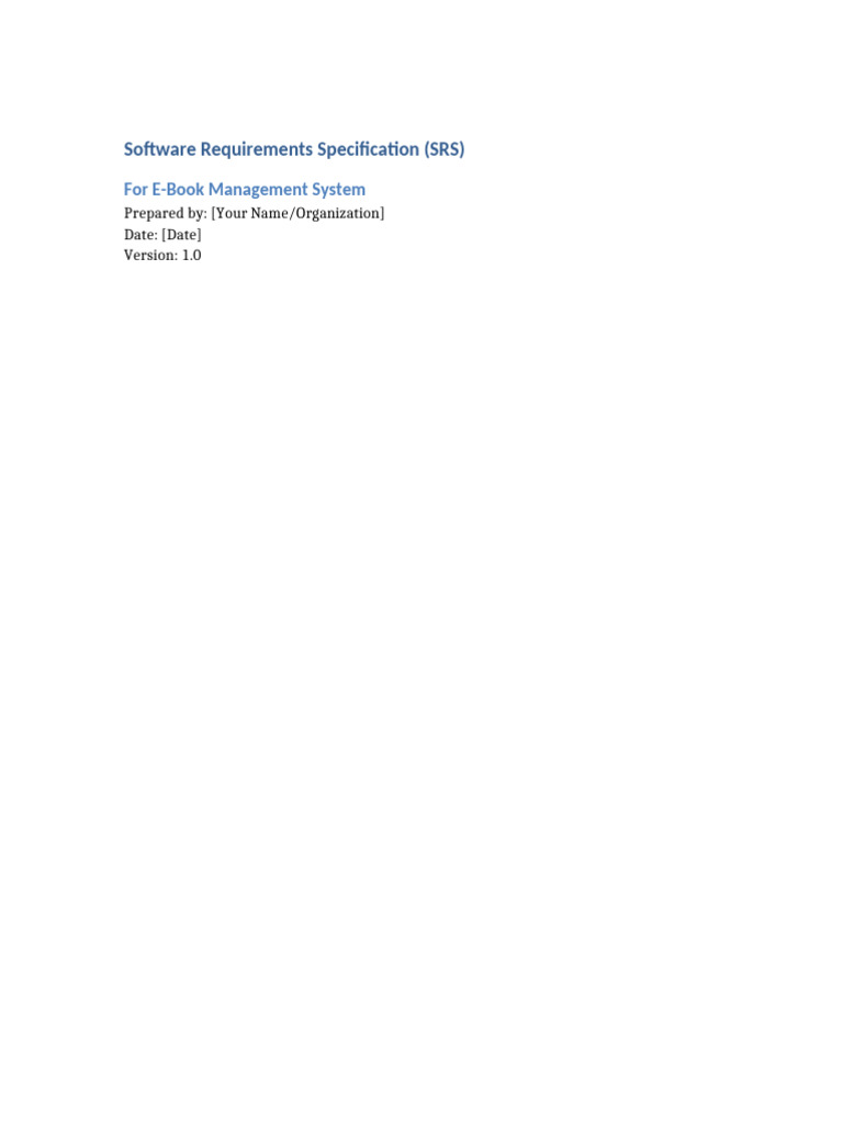 E-Book Management System SRS | PDF | Digital Rights Management ...