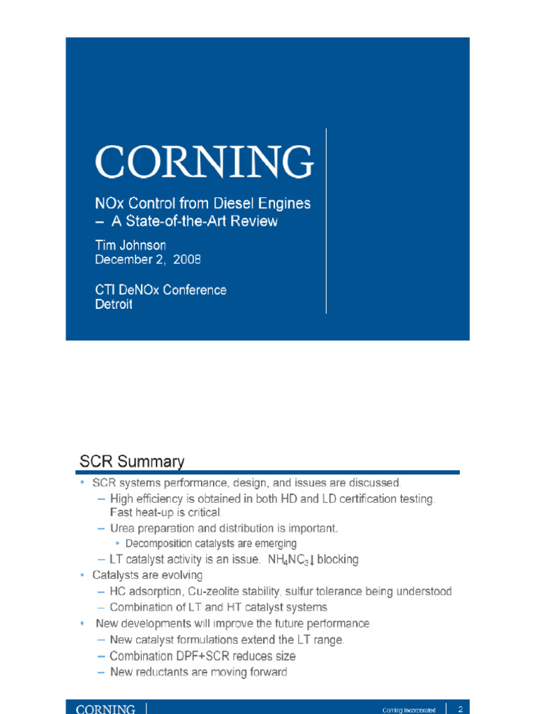 Johnson, Corning Incorporated, Presentation | PDF