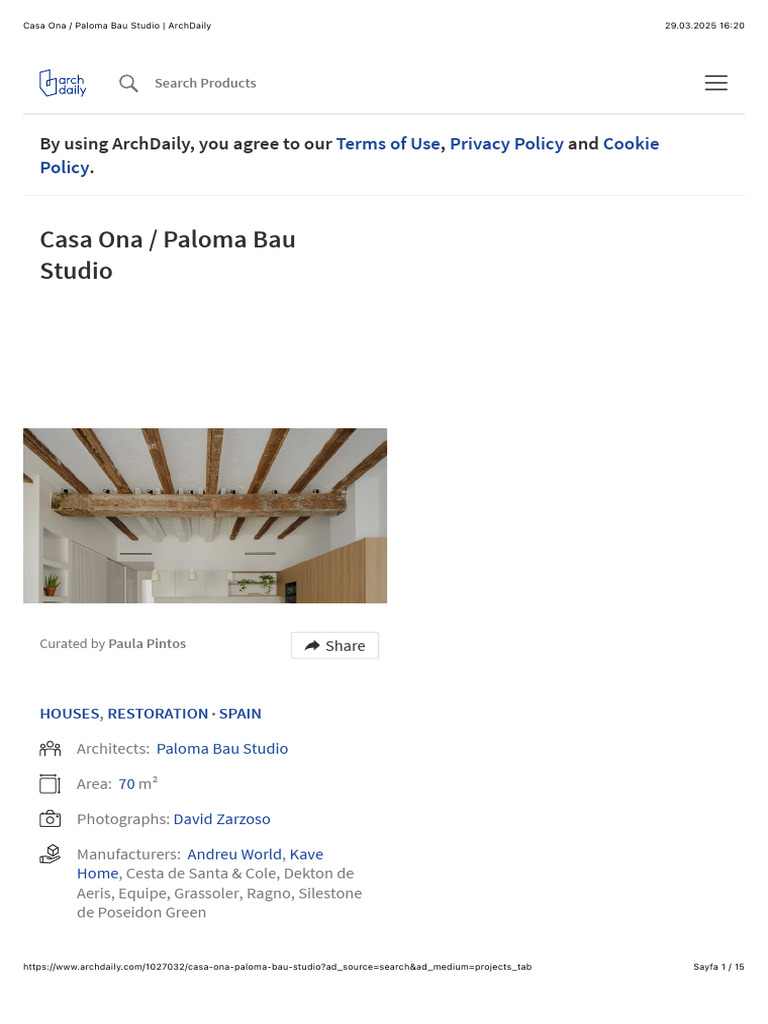 Casa Ona: Paloma Bau Studio - ArchDaily | PDF | Building Engineering | Home