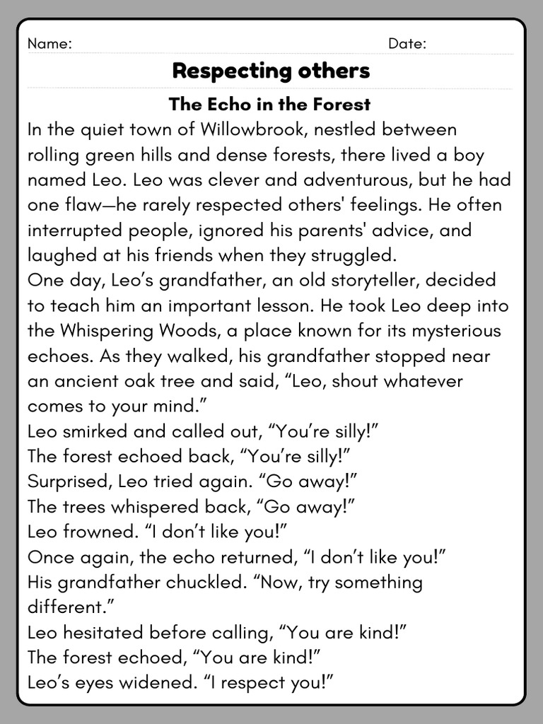 respecting others | PDF