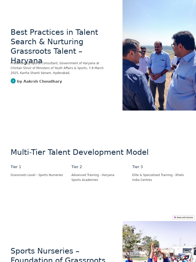 Best Practices for Grassroots Talent in Haryana | PDF