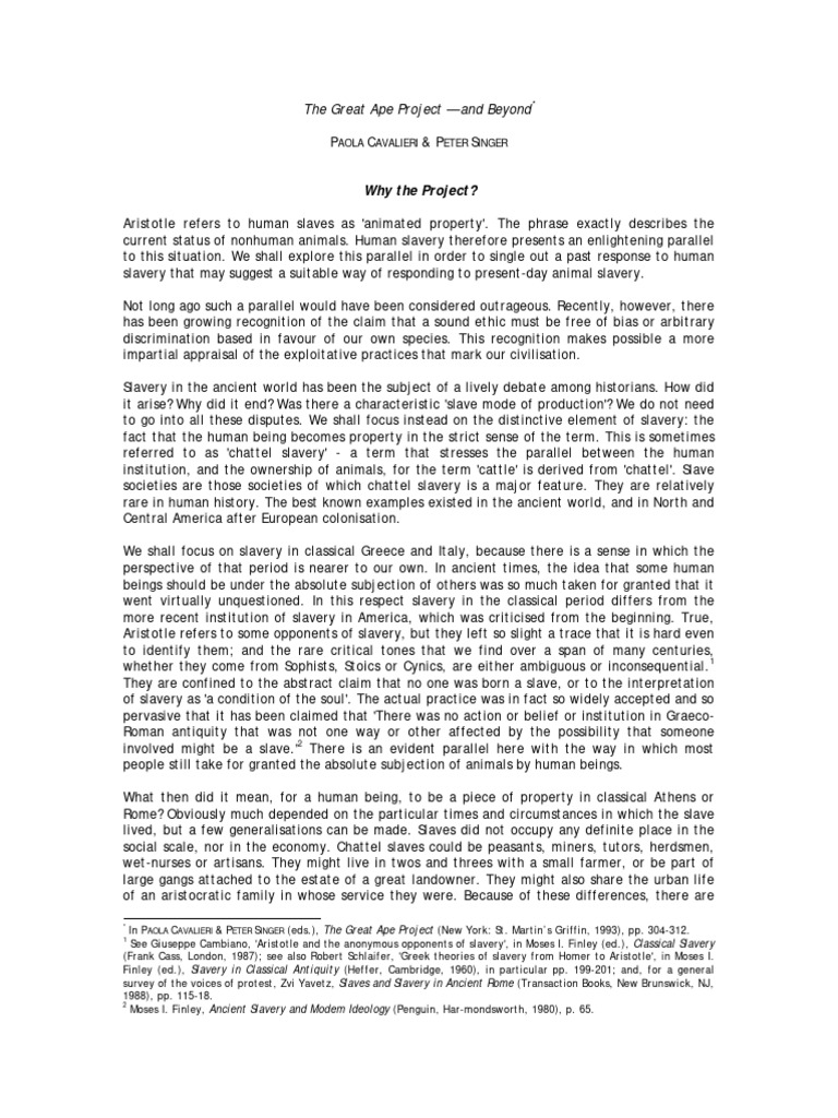 The Great Ape Project and Beyond | PDF