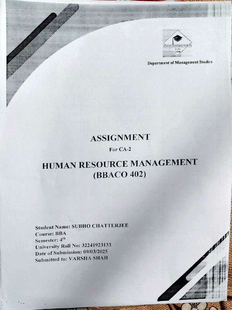 133 - Subho Chatterjee - BBAC0402 | PDF