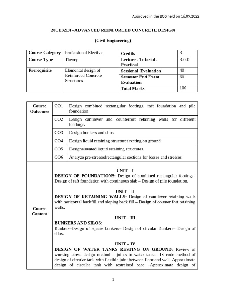 Advanced Reinforced Concrete Design | PDF | Architectural Design ...