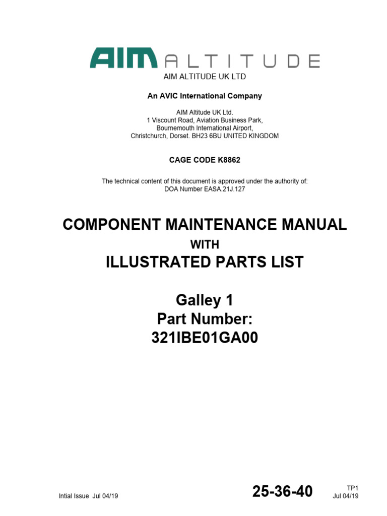 Component Maintenance Manual 321IBE01GA00 | PDF | Water | Tap (Valve)