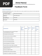 Guest Feedback Form Template | PDF