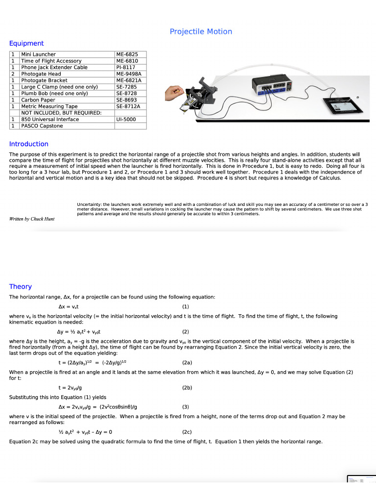 06.projectile Motion | PDF
