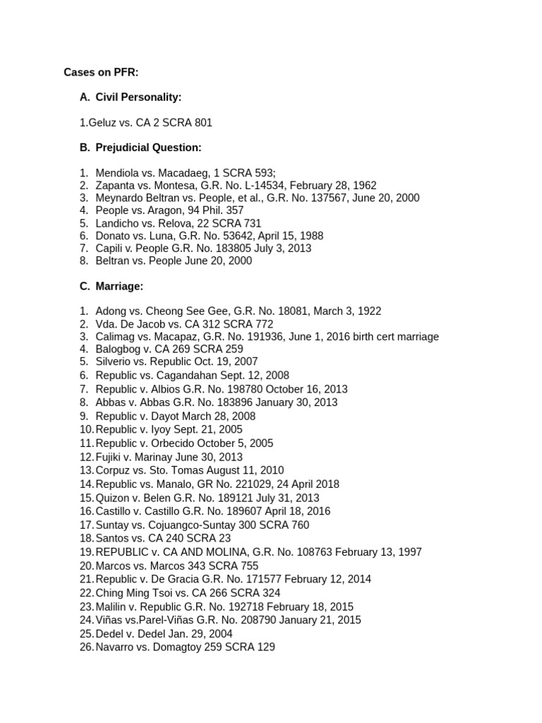 Key Philippine Family Law Cases Pdf