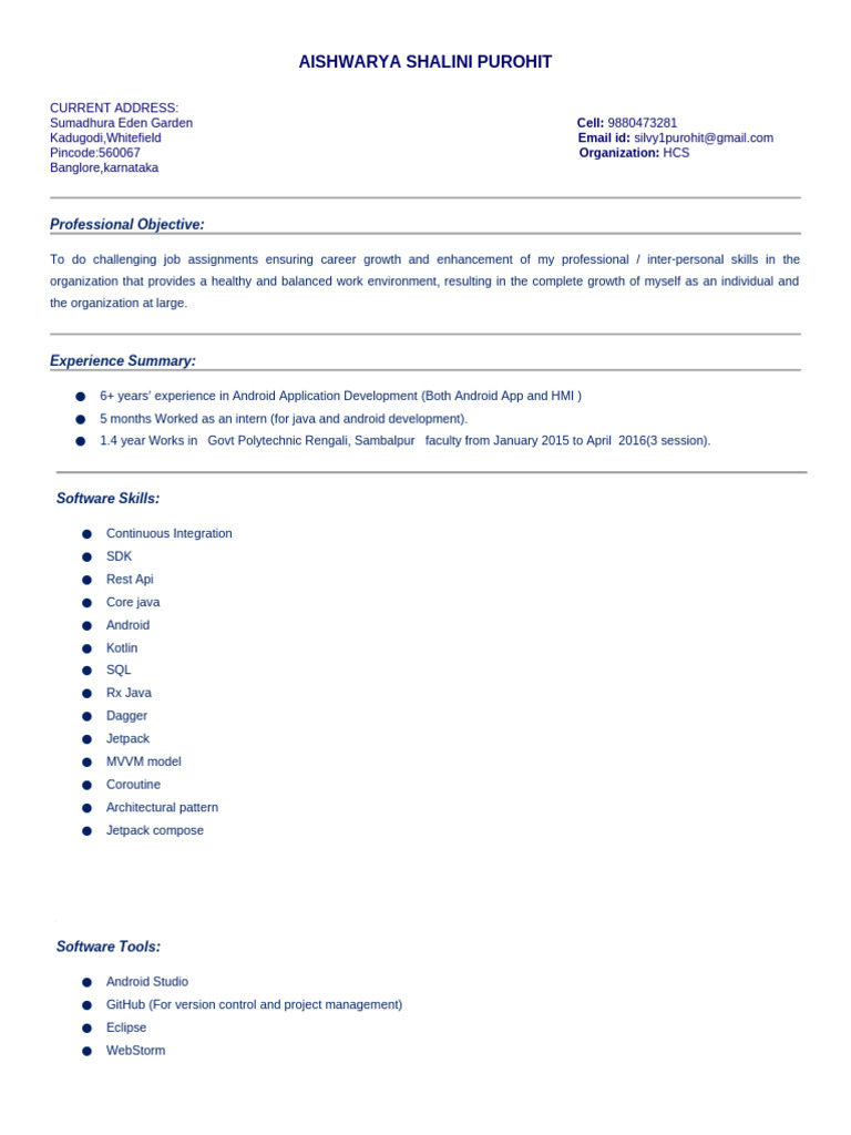 Androiddeveloperaishwarya Pdf Android Operating System Java Programming Language