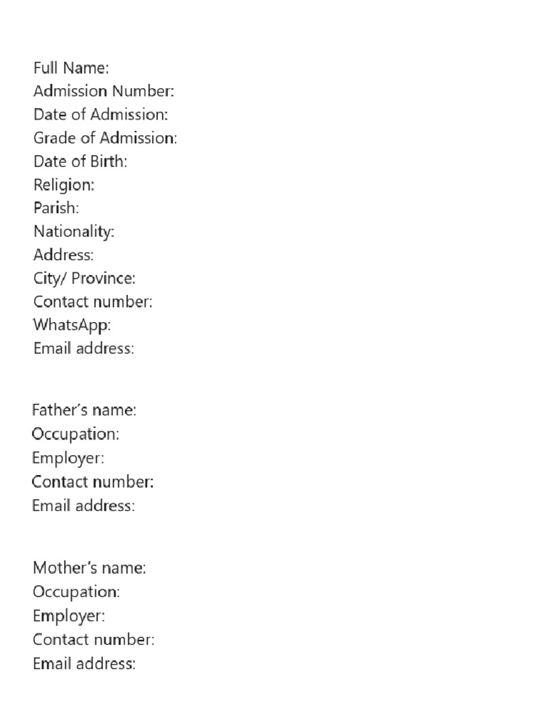 Aplication Form | PDF