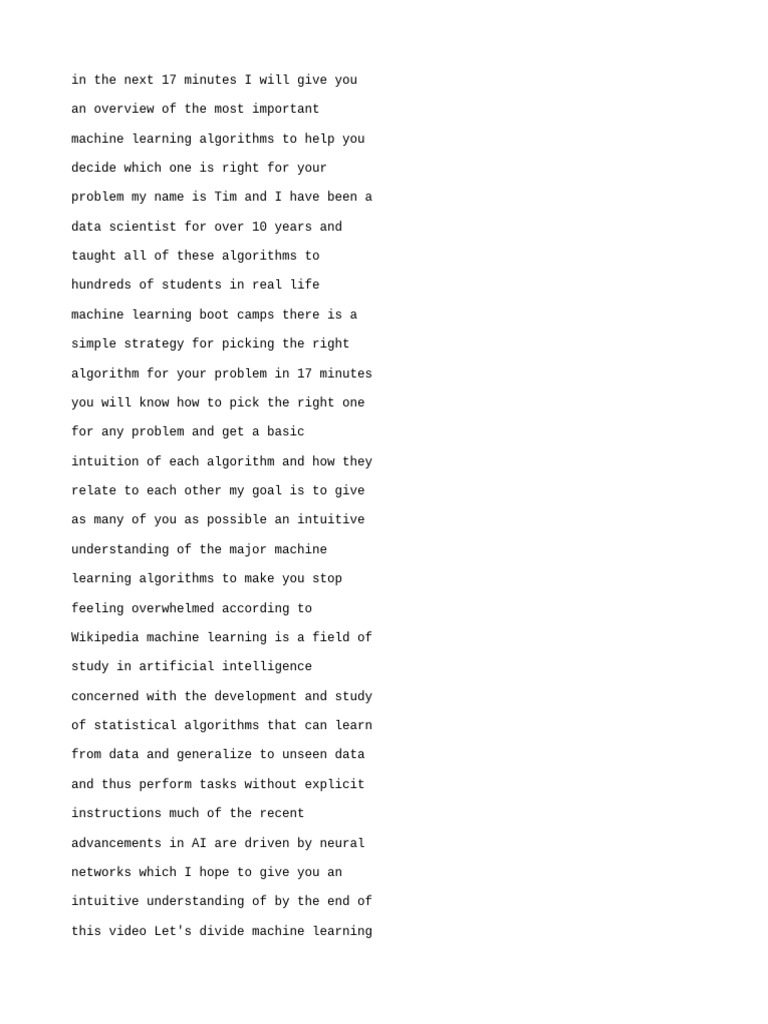 (English (Auto-Generated) ) All Machine Learning Algorithms Explained ...