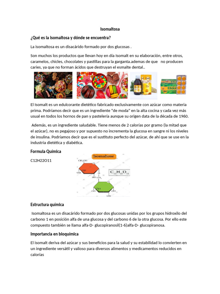 Isomaltosa | PDF