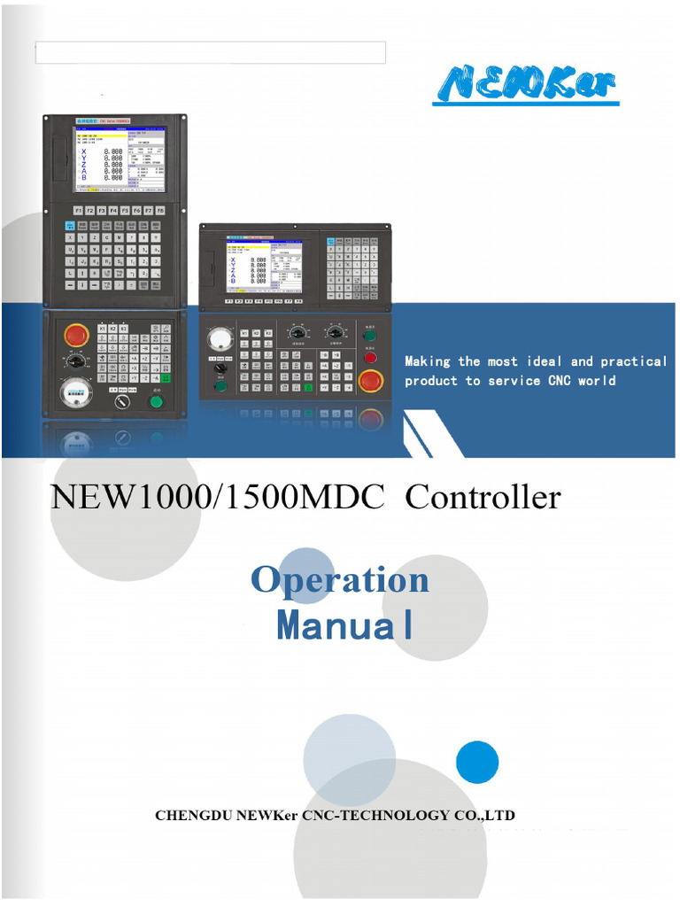 NEW1000MDC-English Manual V10.15 | PDF | Power Supply | Numerical Control