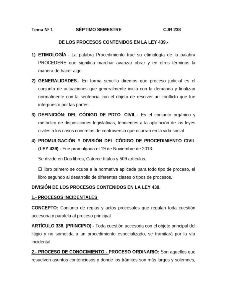 Tema 1 Septimo | PDF | Demanda judicial | Res Judicata