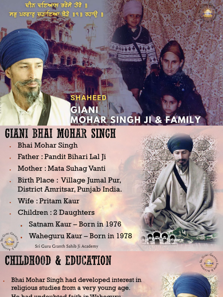 Shaheed of Bhai Mohar Singh & Family 1984 | PDF | Punjab | Nāstika