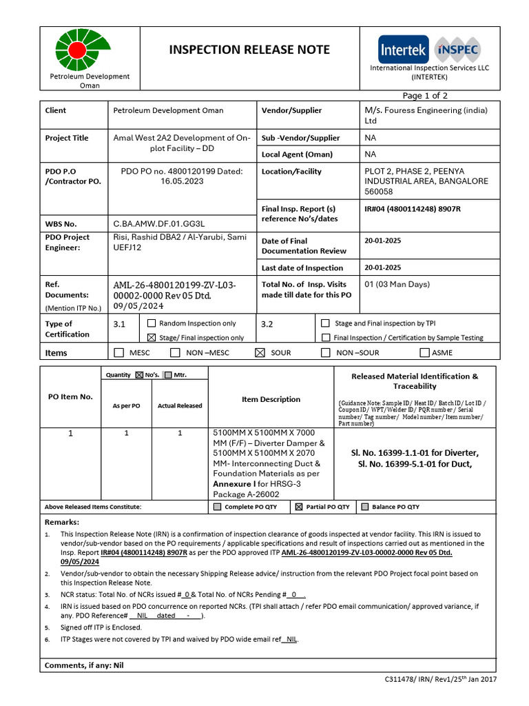 IRN#01 (4800114248) 8907R with Annex | PDF