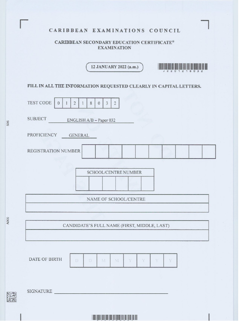 English AB Paper 032 JAN 2022 | PDF