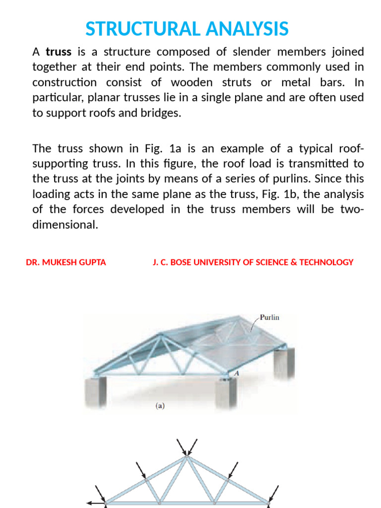 Unit - 3 Structural Analysis | PDF | Truss | Structural Analysis