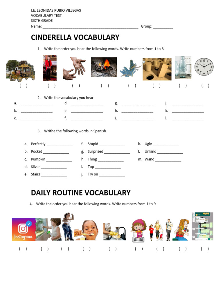 VOCABULARY QUIZ EIGHT GRADE 801 | PDF