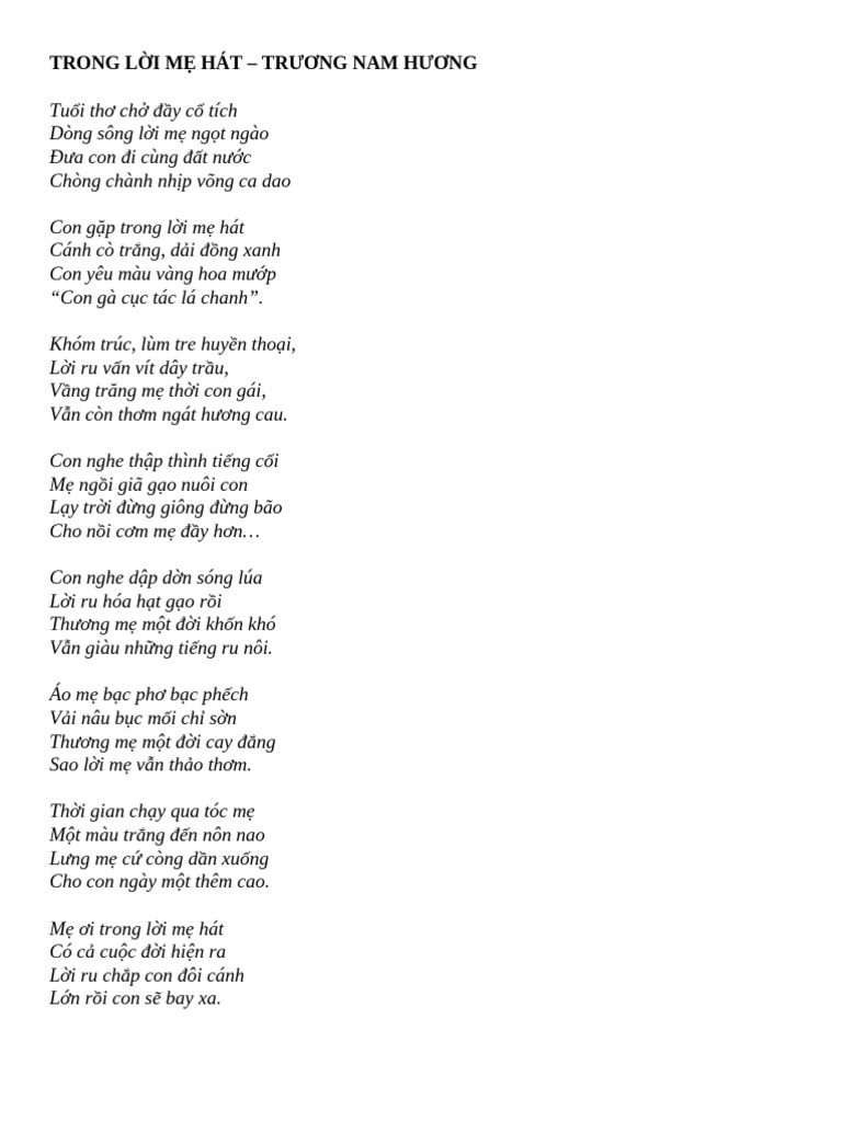 Trong Lời Mẹ Há1 | PDF