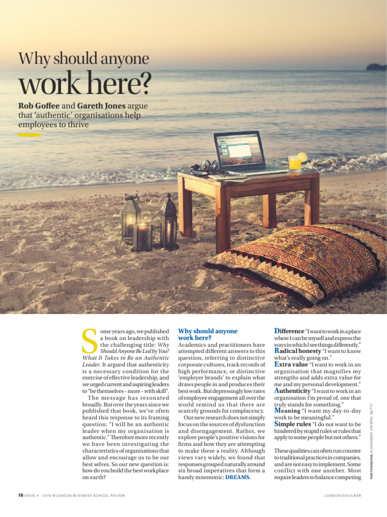 London Business School Rev - 2015 - Goffee - Why Should Anyone Work ...