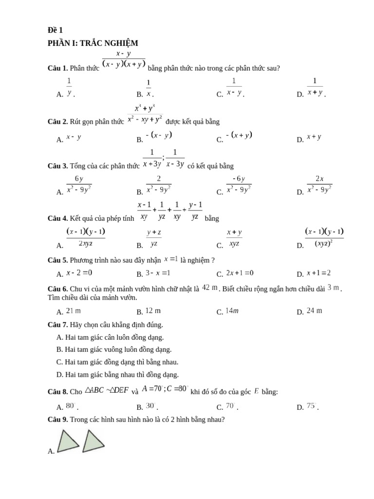 De Kiem Tra Giua HK2 Toan 8 KNTT de 1 Hay | PDF